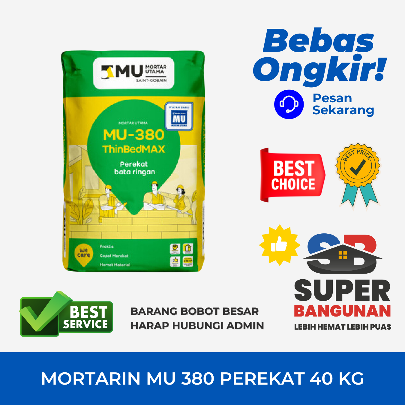 MU Pereket Bata Ringan MU 380 Super Bangunan Cibinong