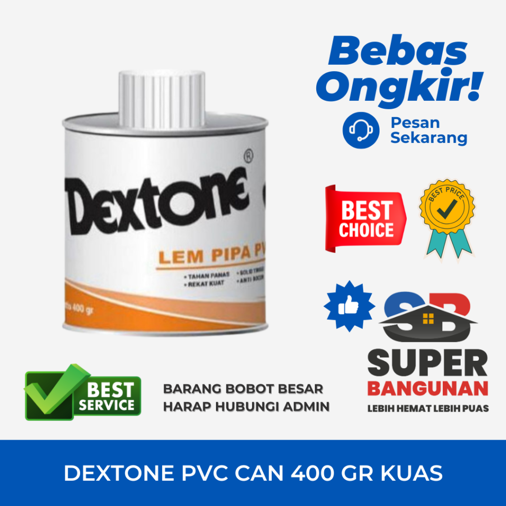 DEXTONE PVC CAN (LEM PIPA KUAS) 400 GR (A) - Super Bangunan